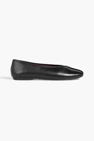 Vince Ori Leather Ballet Flats - Black