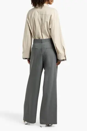 Brunello Cucinelli Sequinembellished Cottonblend Poplin Shirt