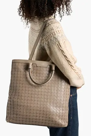 SERAPIAN Day Woven Leather Tote