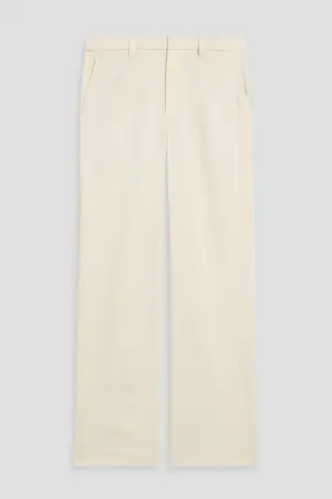 Brunello Cucinelli Satin-crepe Wide-leg Pants - Ecru