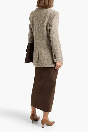 Brunello Cucinelli Doublebreasted Woolblend Tweed Blazer