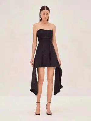 Alexis Brigitte Strapless Mini Dress With High-low Hemline