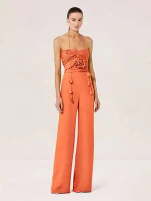 Alexis Katalia Jumpsuit With Rose Detail - Crimson