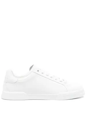 Dolce & Gabbana Portofino Leather Sneakers - White
