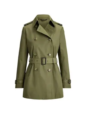 Ralph Lauren Cotton Trench Coat - Green