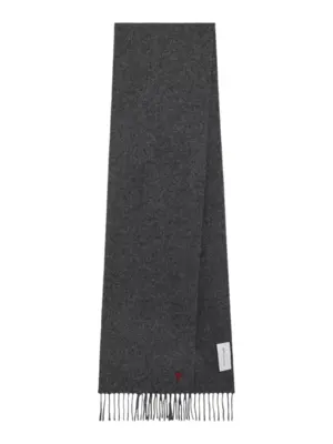 AMI Paris De Coeur Wool Scarf