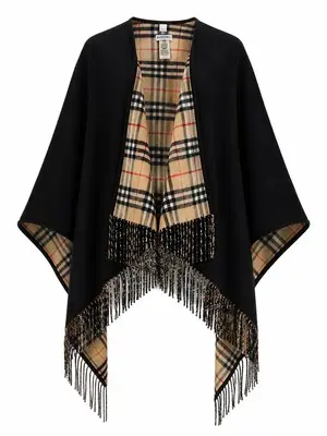 Burberry Mantella Reversibile "check - Black