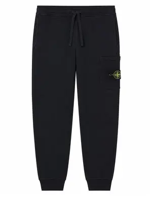 Stone Island Pantalone Jogger In Felpa - Blue