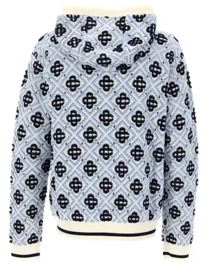 Casablanca Felpa Monogram Con Cappuccio E Zip