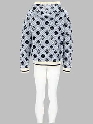 Casablanca Felpa Monogram Con Cappuccio E Zip - Multicolour