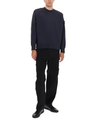 Stone Island Pantalone Cargo In Twill