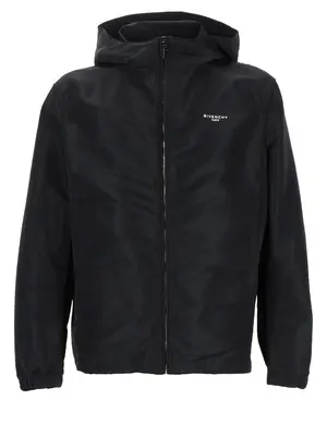 Givenchy Giacca "windbreaker" Con Logo - Black