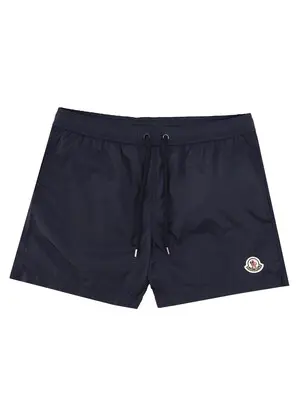 Moncler Costume Da Bagno Con Patch Logo - Blue
