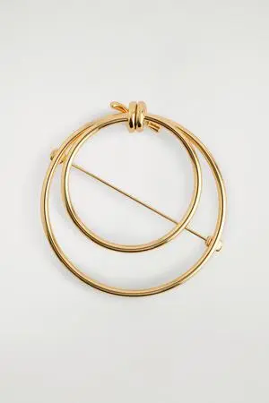 Cos Knotted Brooch In -tone Brass