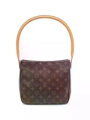 LOUIS VUITTON 2002 Mm Looping Monogram Shoulder Bag - Brown