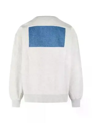 MAISON MARGIELA Denim-patchwork Crew-neck Sweatshirt