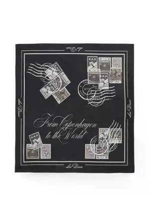 LES DEUX Stamp Neckerchief - Black