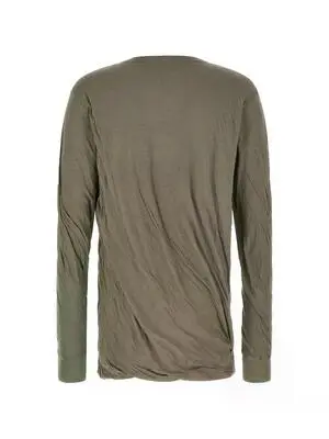 Rick Owens Jumbo Double Ls T In Drk Pearl Unstable Cotton