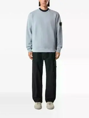 Stone Island 6100049 Brushed Organic Cotton Fleece Sweatshirt - Blue