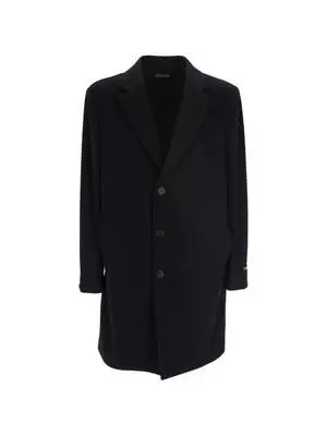 Zegna Single-breasted Notch-lapel Coat - Blue