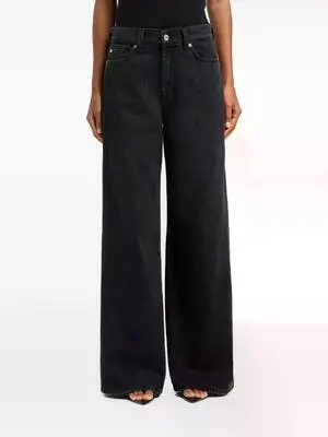 7 For All Mankind Lotta Wide-leg Jeans - Black