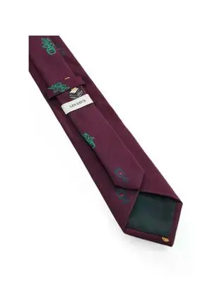 LES DEUX Embroidered Tie - Purple