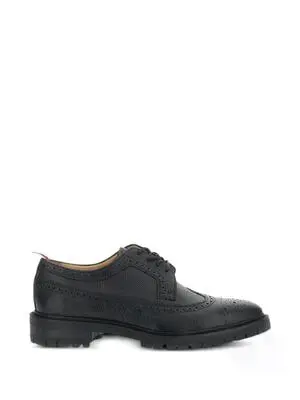 Thom Browne Longwing Brogue Pebbled Leather Lace-up Shoes