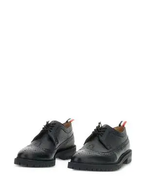 Thom Browne Longwing Brogue Pebbled Leather Lace-up Shoes