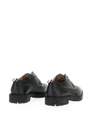 Thom Browne Longwing Brogue Pebbled Leather Lace-up Shoes
