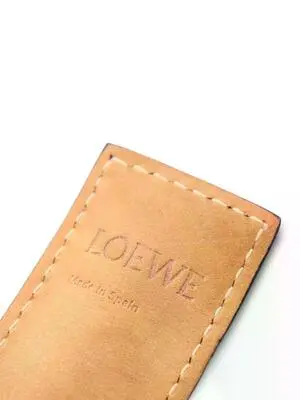 Loewe Anagram-detail Leather Bangle - Brown
