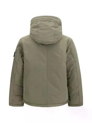 Stone Island Hooded Logo-patch Jacket - Green