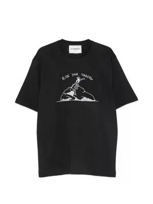 Iceberg Short-sleeve Embroidered T-shirt - Black