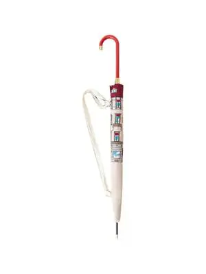 Moschino Building-print Curved-handle Umbrella