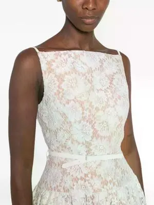 SELF-PORTRAIT Lace Flared Midi Dress