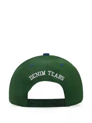 DENIM TEARS Embroidered Slogan Trucker Hat - Green