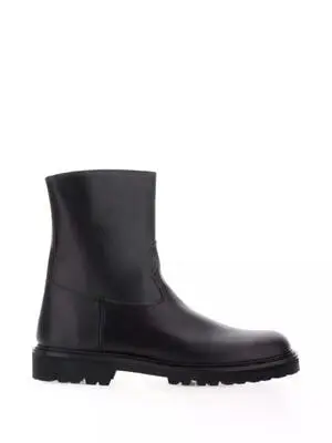 VINNY'S Moto Zip-fastening Lug-sole Boots - Black