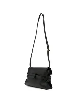 Moschino Buckled Cross Body Bag - Black