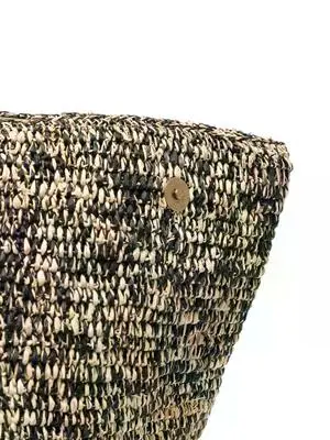 IBELIV Woven Leather-trim Tote Bag
