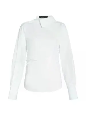 Karl Lagerfeld Asymmetric Button Shirt - White