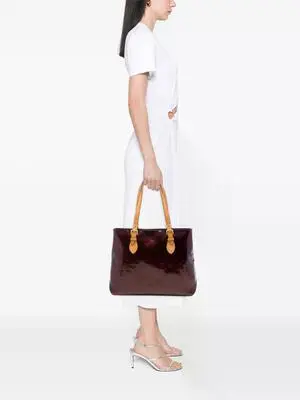 LOUIS VUITTON 1990-2010 Monogram Vernis Brentwood Tote Bag - Purple