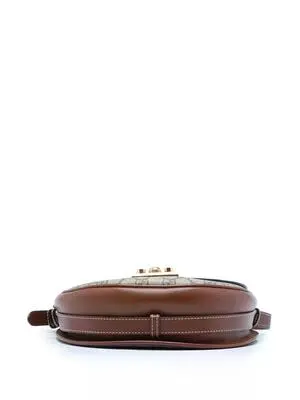 Gucci Gg Supreme Saddle Padlock Crossbody Bag - Neutrals