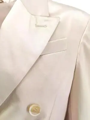 Brunello Cucinelli Double-breasted Satin-finish Blazer