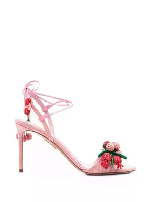 AQUAZZURA Botanica Tie-fastening Sandals - Pink