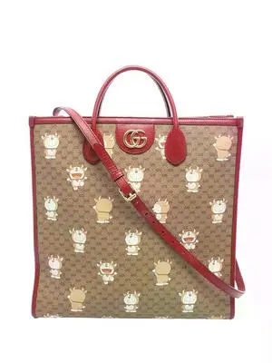 Gucci 2016-2026 Micro Gg Supreme Doraemon Satchel - Brown