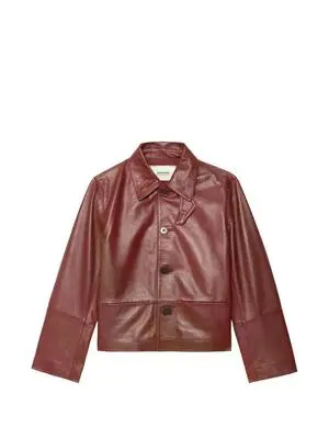 Zadig&Voltaire Leather Button-up Jacket - Red