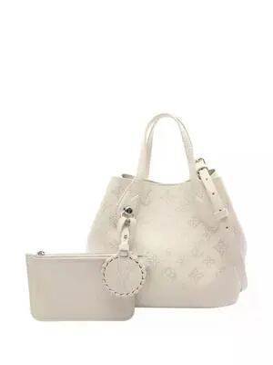 LOUIS VUITTON 2020-2026 Monogram Mahina Blossom Pm Satchel - White