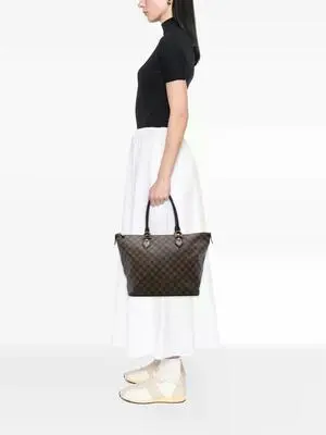 LOUIS VUITTON Damier Ebene Saleya Mm Tote Bag