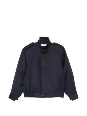 THE FRANKIE SHOP Kelly Epaulette-detail Zip-up Jacket - Blue