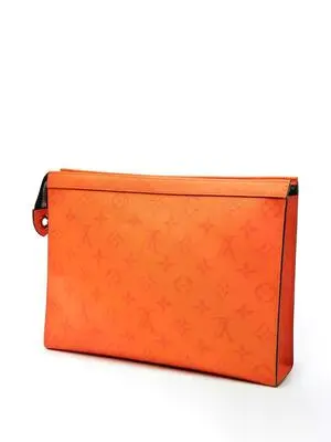 LOUIS VUITTON Monogram Taigarama Pochette Voyage Mm Clutch Bag - Orange