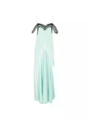 Christopher Esber Lace-trim Midi Dress - Blue
